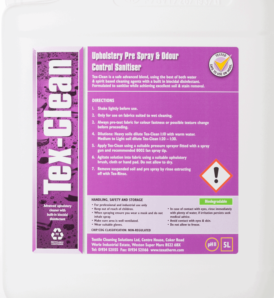 Upholstery Pre Spray Tex-Clean | Texatherm Systems